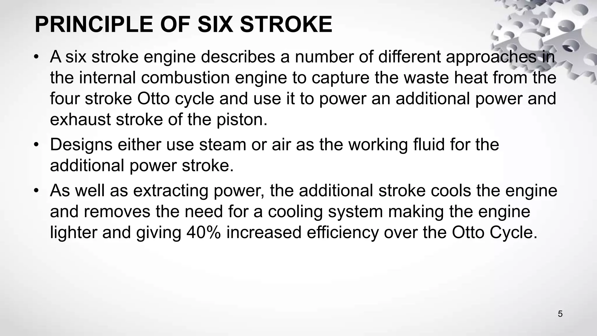 PPT ON SIX STROKE ENGINE | PPTX | Chemistry | Science
