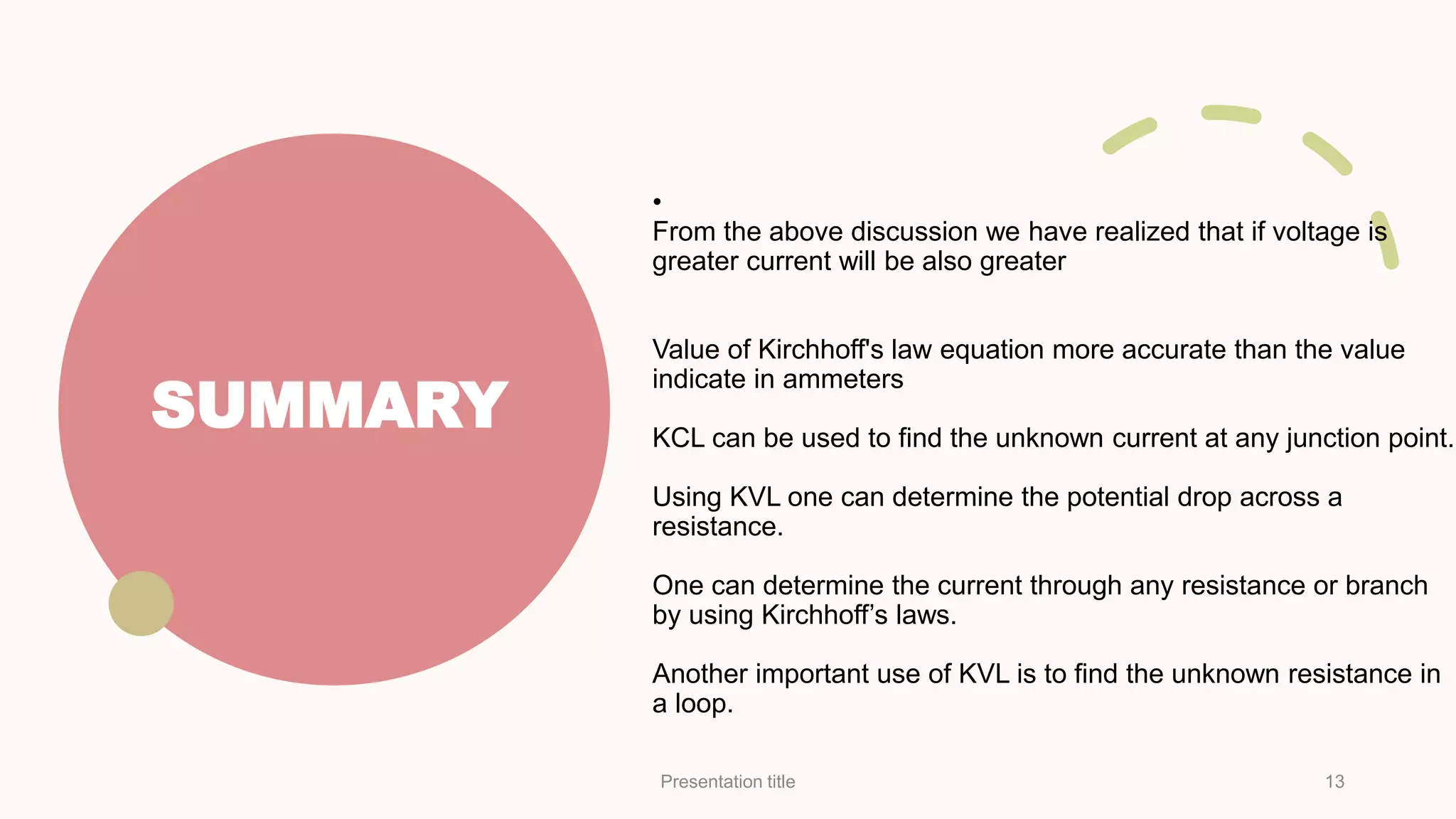 Presentation on KCL and KVL | PPTX