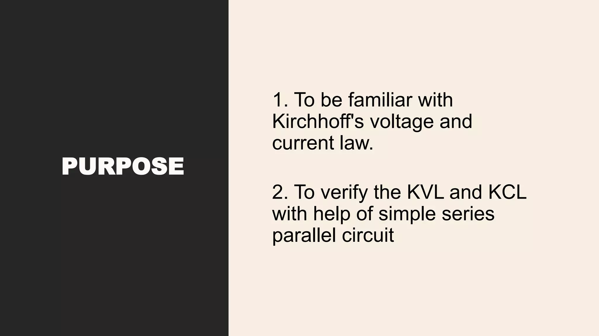 Presentation on KCL and KVL | PPTX