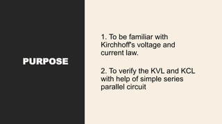 Presentation on KCL and KVL | PPTX