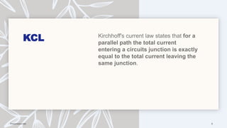 Presentation on KCL and KVL | PPTX