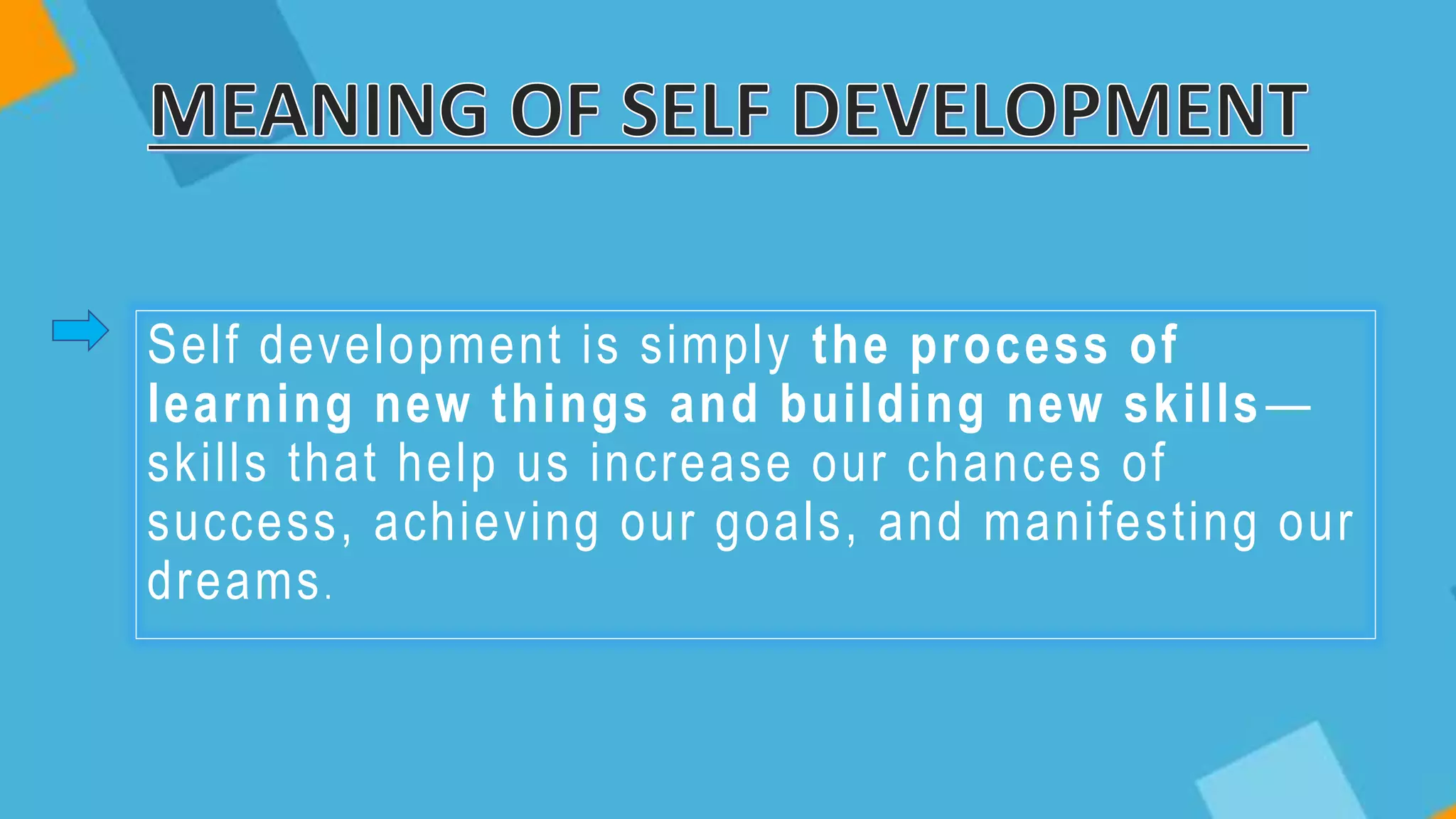 Self development skills | PPT