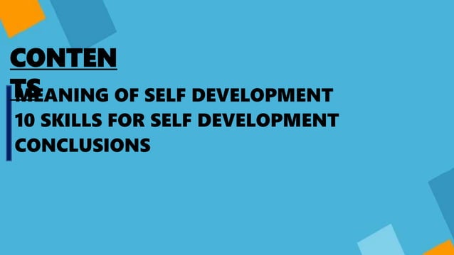 Self development skills | PPT