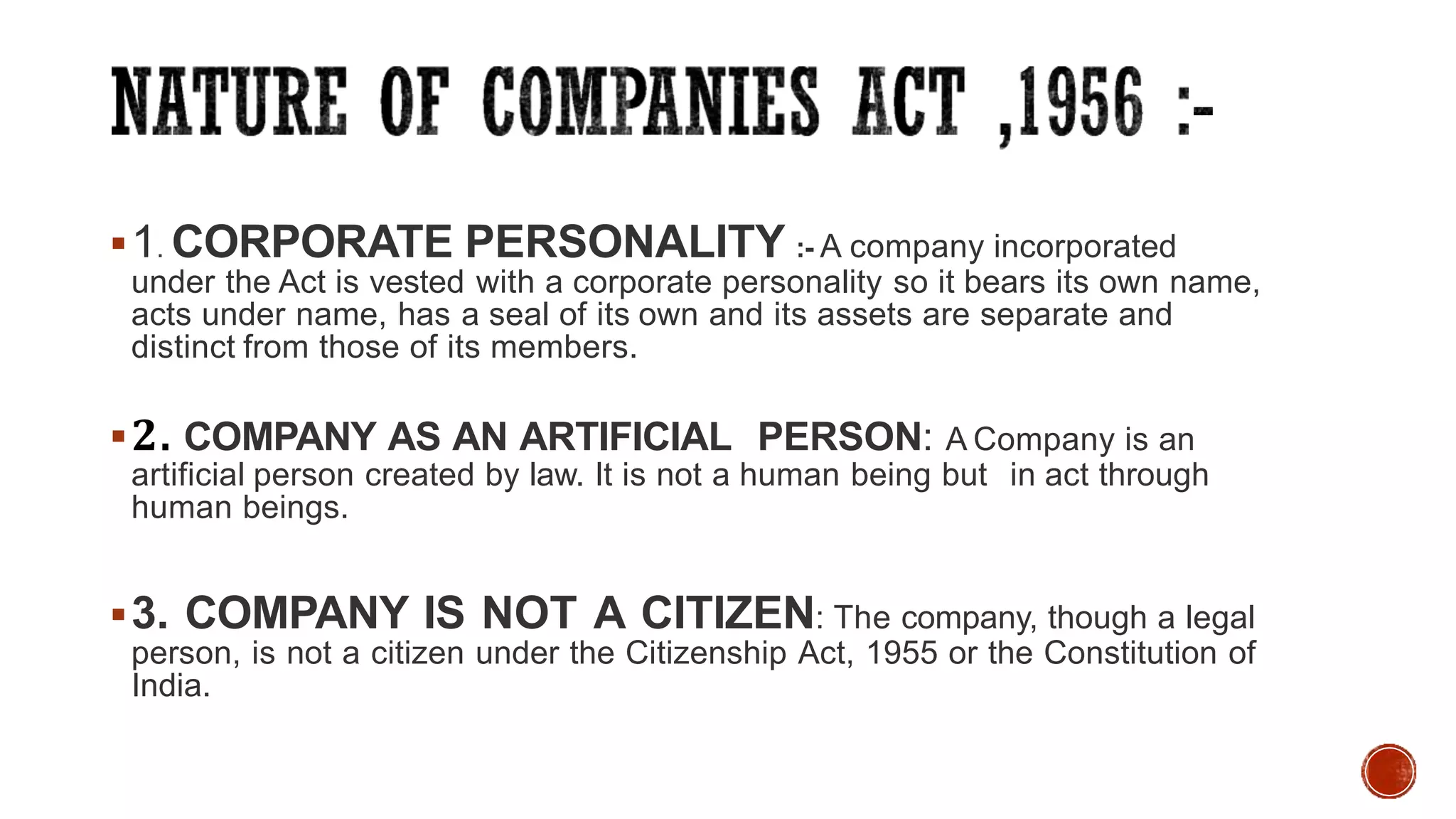 Company Act 1956/Types of Company | PPT