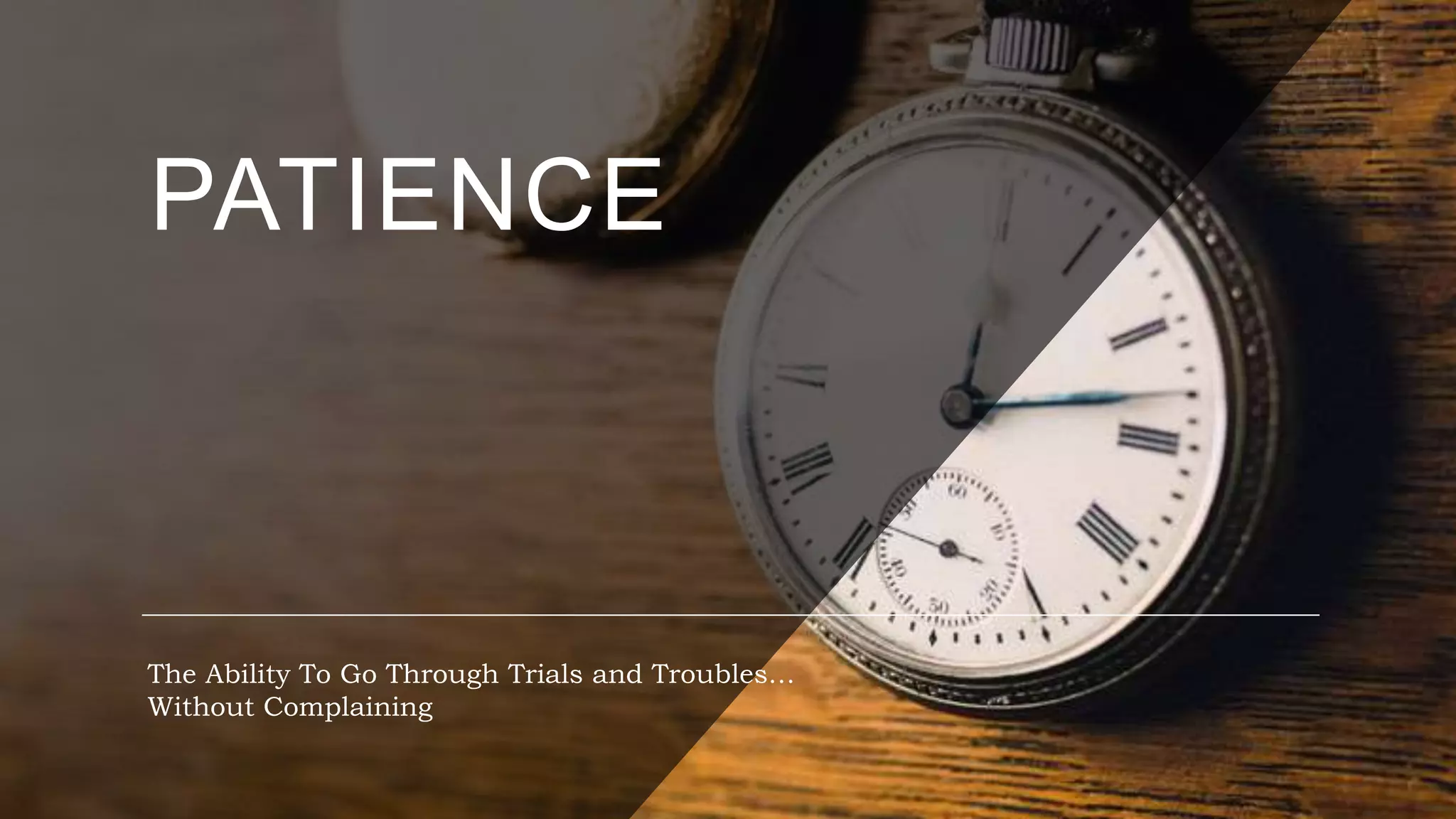 Fruit of the Spirit: Patience | PPTX