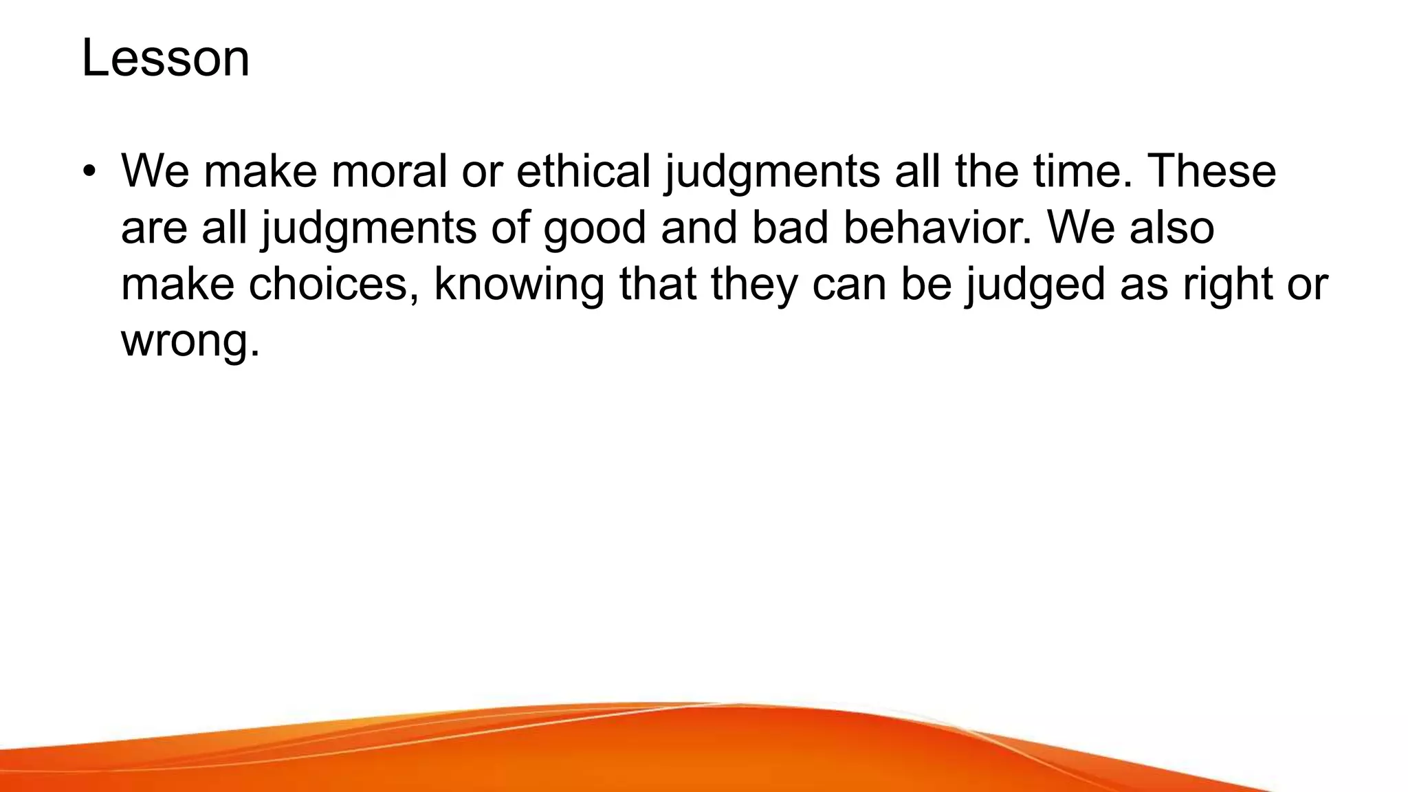 Developing Moral Judgement | PPTX