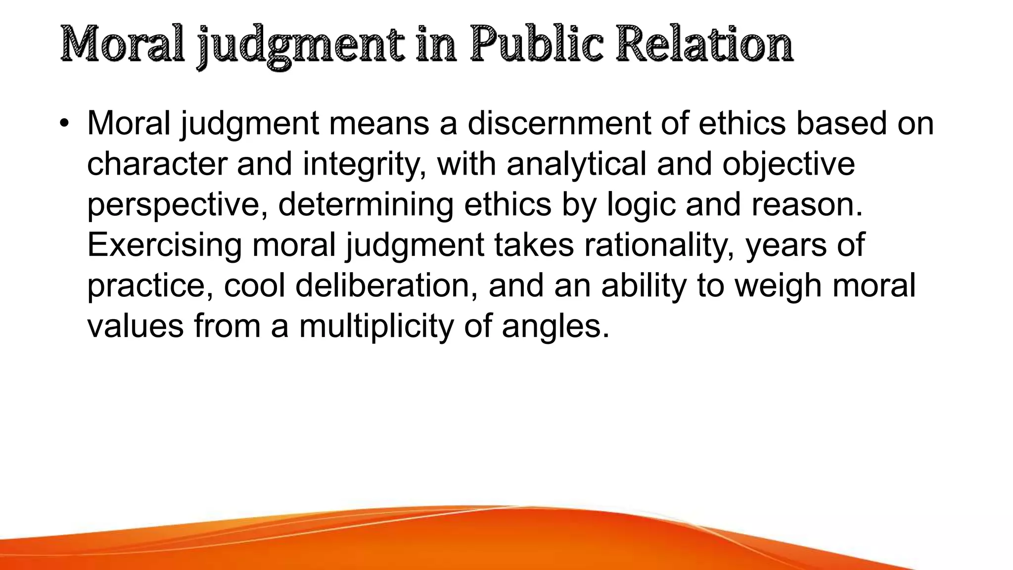 Developing Moral Judgement | PPTX