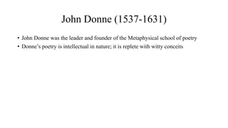 Conceits in Donne's Poetry | PPTX