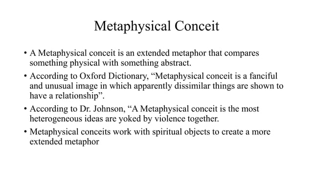 Conceits in Donne's Poetry | PPT