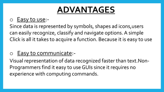 Graphical User Interface | PPTX | Computing | Technology & Computing