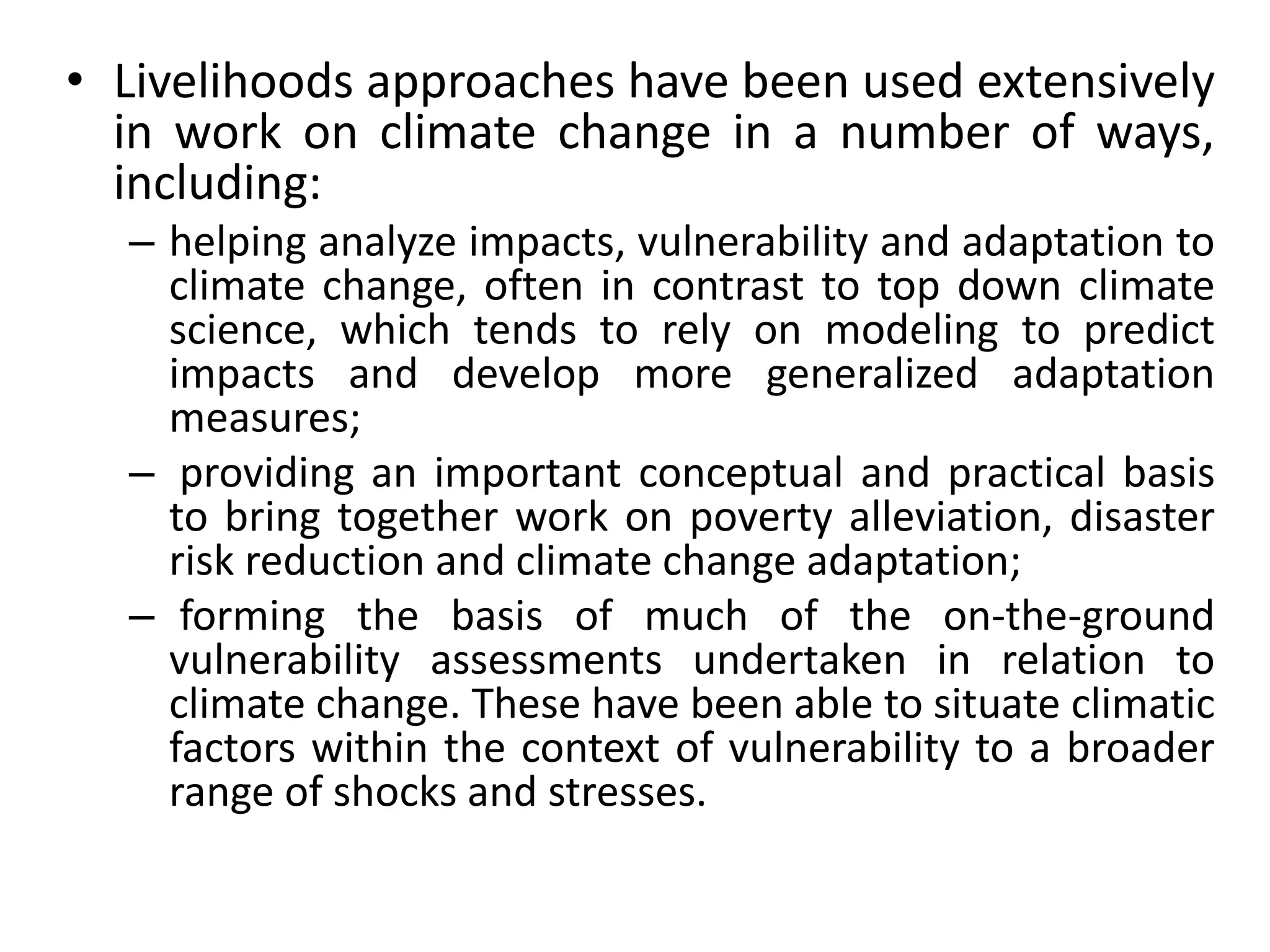 Sustainable livelihoods | PPTX