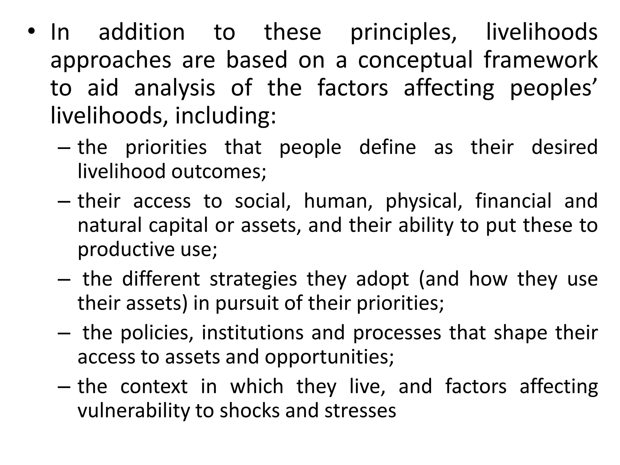 Sustainable livelihoods | PPTX