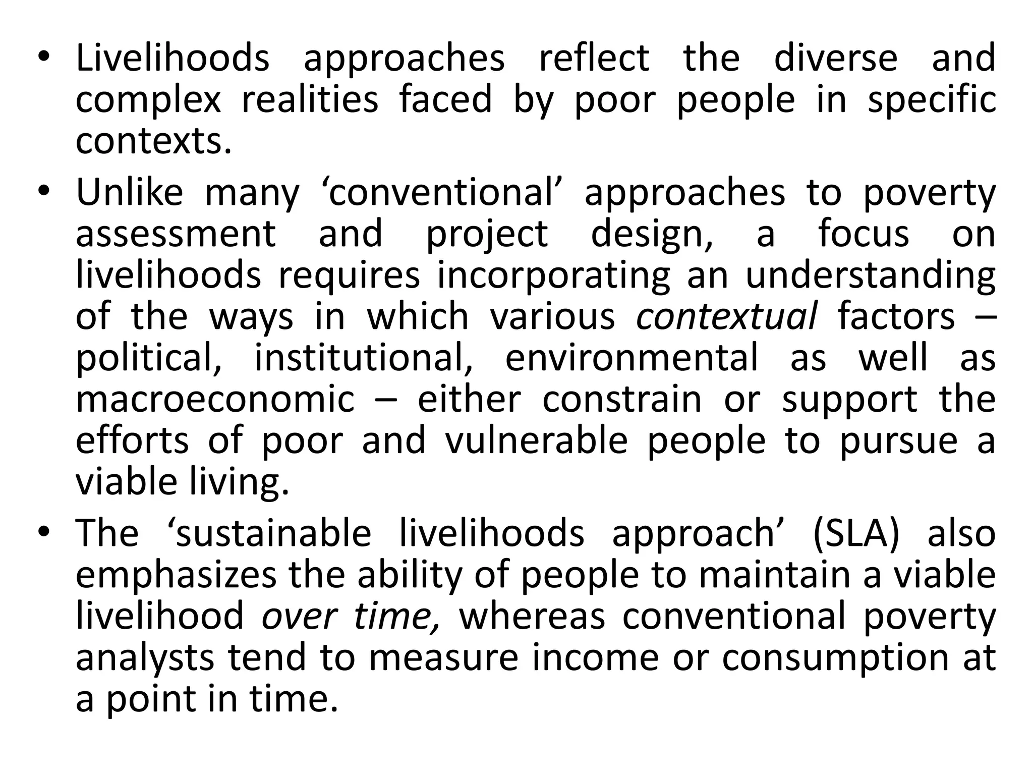 Sustainable livelihoods | PPTX