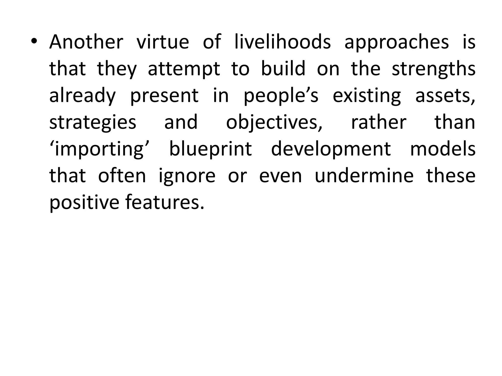 Sustainable livelihoods | PPTX