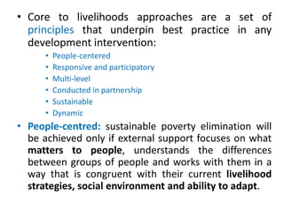 Sustainable livelihoods | PPTX