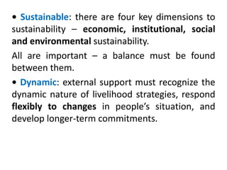 Sustainable livelihoods | PPTX