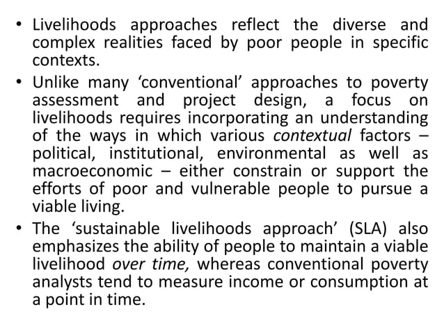 Sustainable livelihoods | PPTX