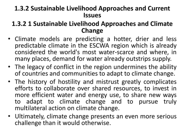 Sustainable livelihoods | PPTX