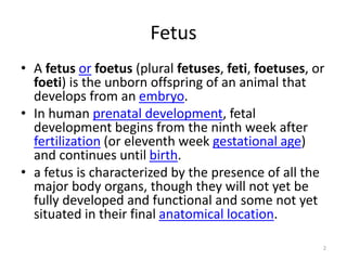 Effects of maternal behavior on featus | PPTX