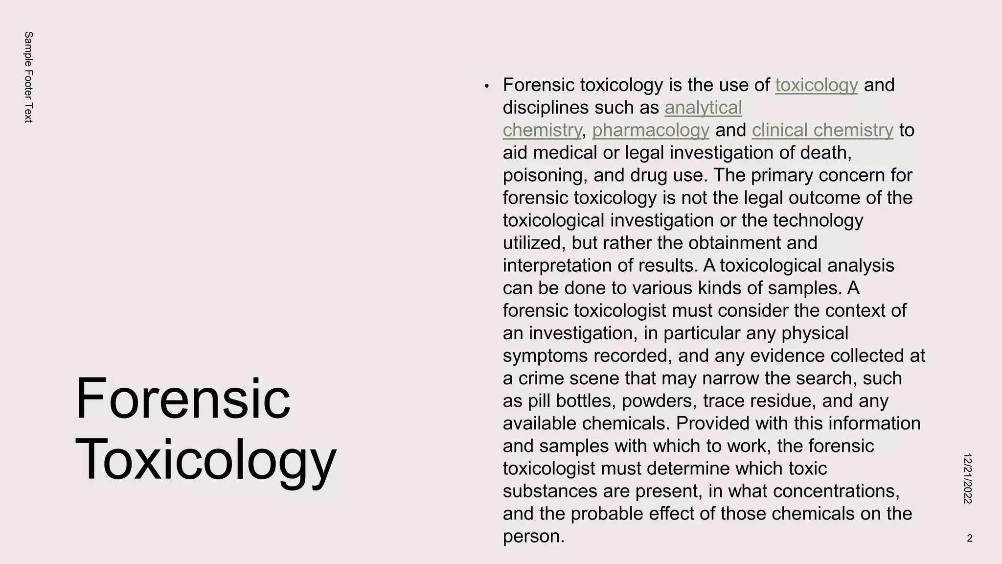 FORENSIC TOXICOLOGY | PPTX