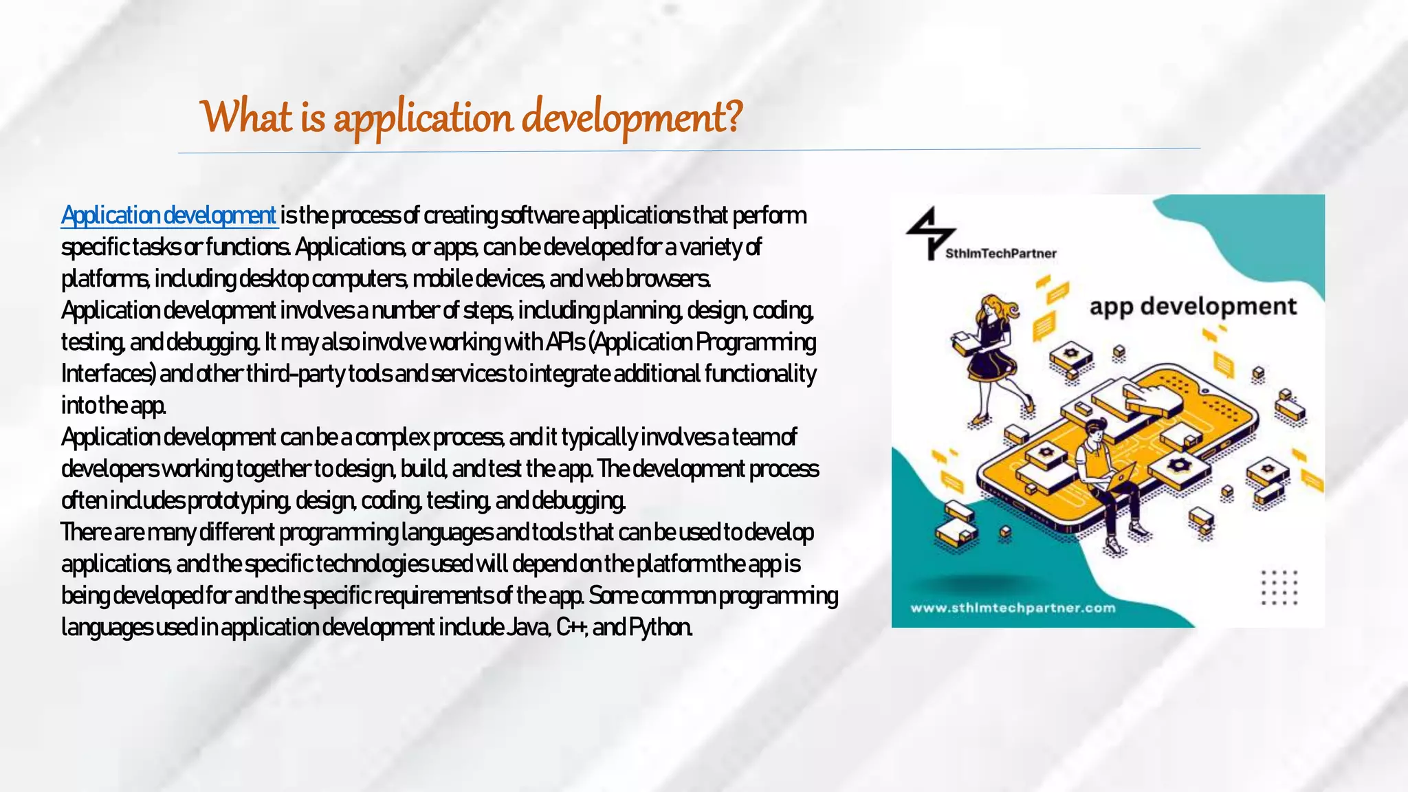 application development complete introduction | PPTX