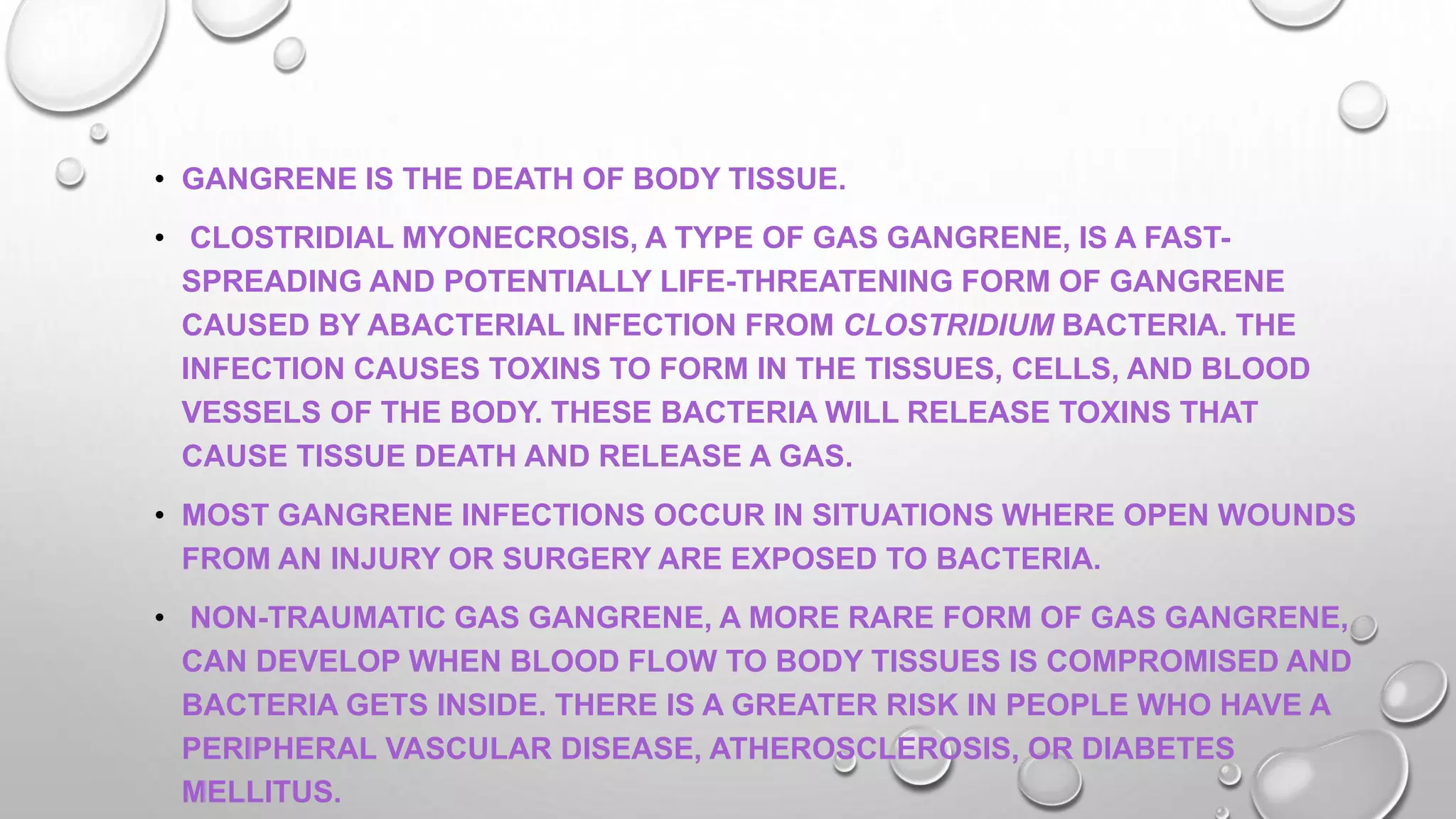 Gas Gangrene | PPTX | Infectious Diseases | Diseases and Conditions