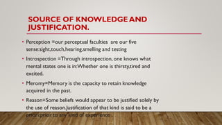 Knowledge and justification | PDF