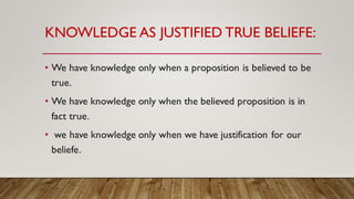 Knowledge and justification | PDF