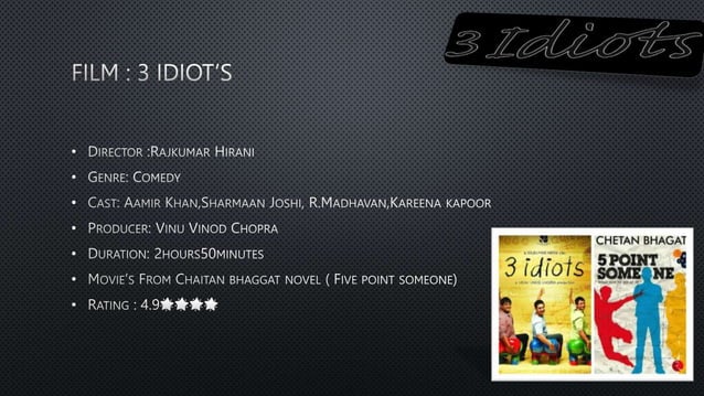 Movie review 3 idiots | PPTX