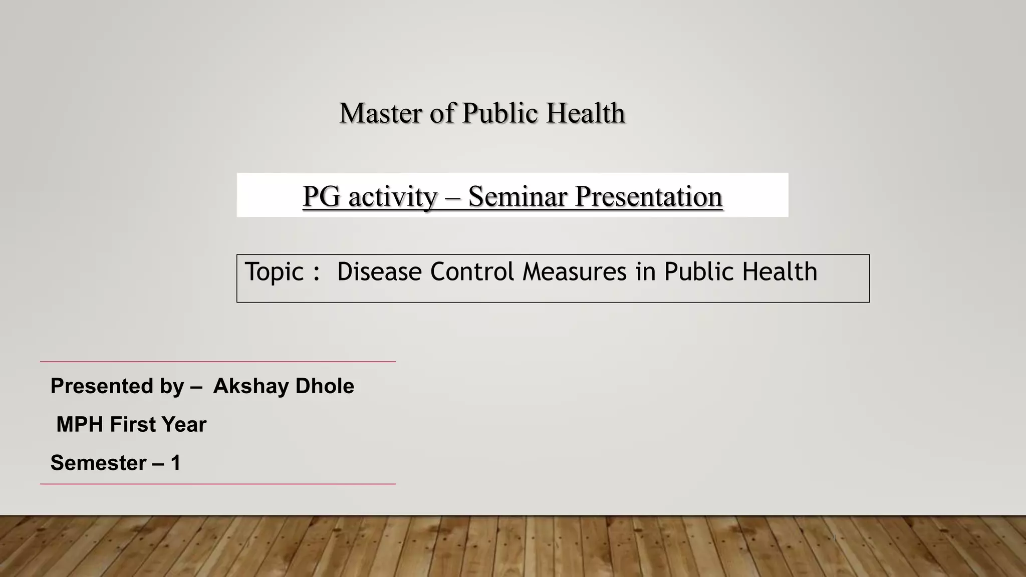 Disease Control Measures | PPT