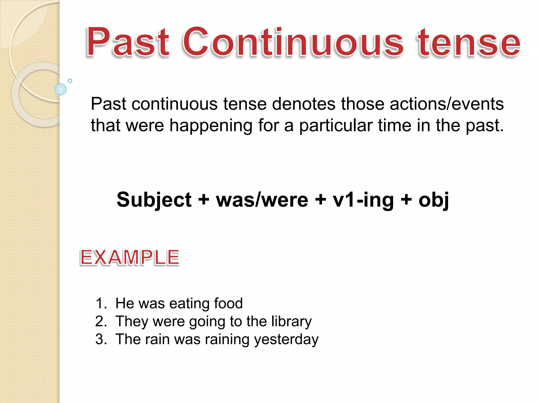 What Is Past Continuous Tense ? | PPT