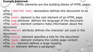 Presentation1.pdf | Web Design and HTML | Internet