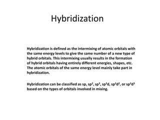 Presentation on Hybridization | PPTX