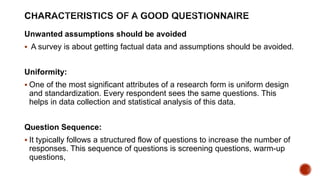 Research Instrument, Development & Analysis-The Questionnaire | PPT