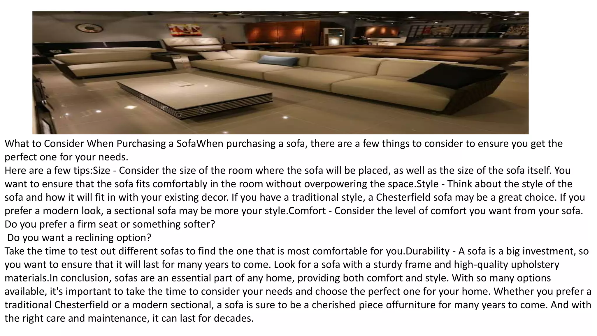 All about sofa | PPTX