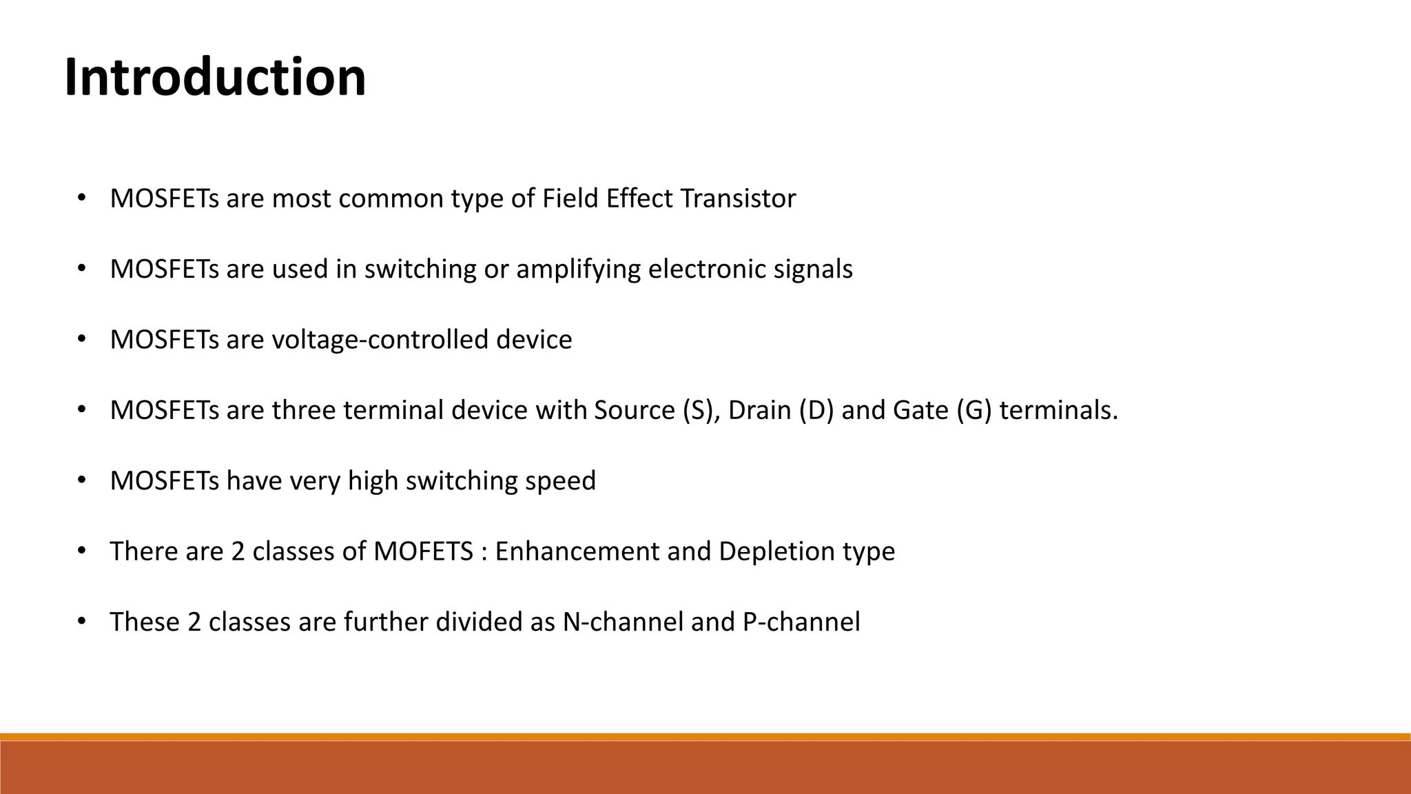 Basics of MOSFET | PPTX