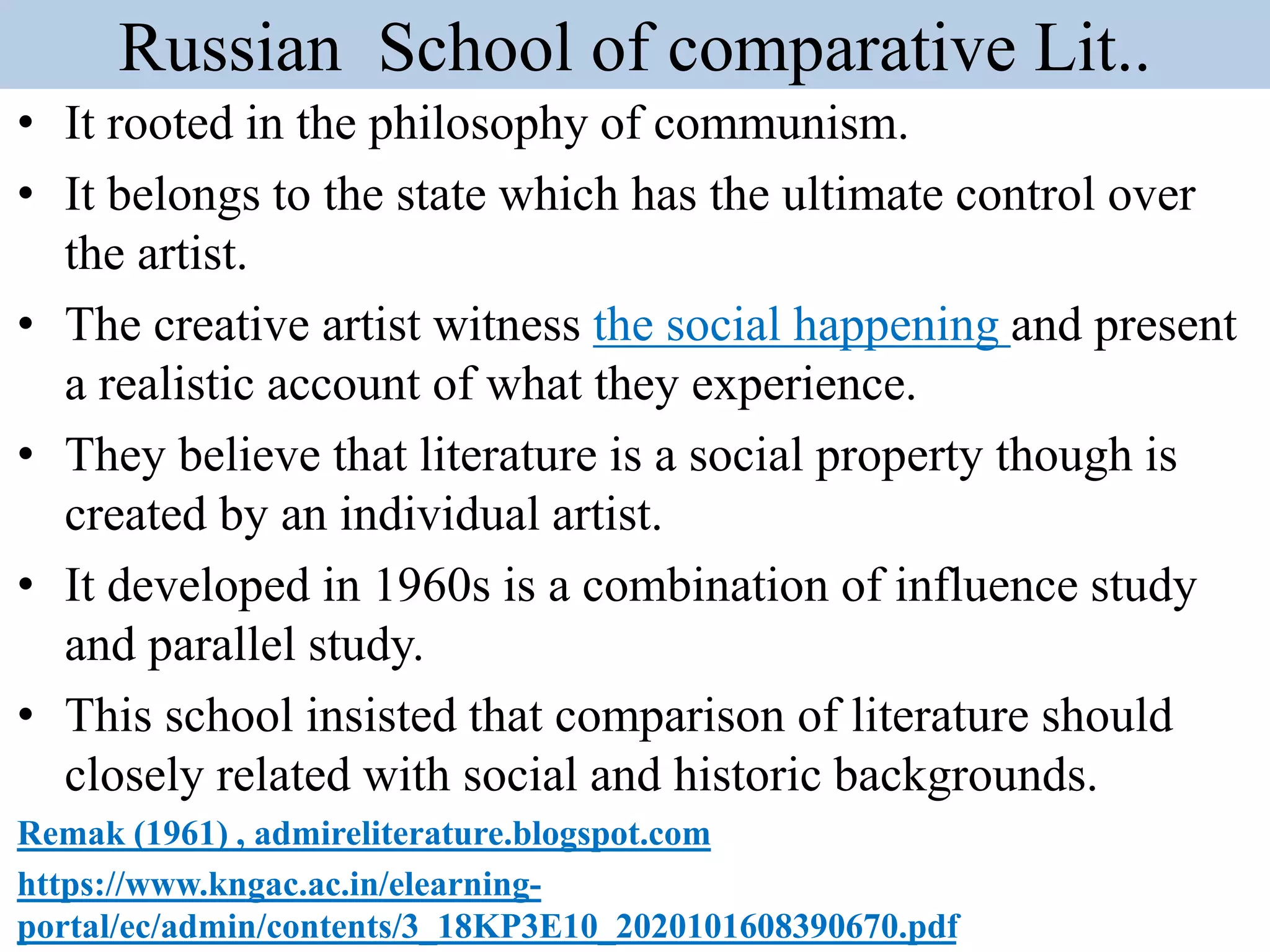Concepts/ Definations and Function of Comparative Literature | PPTX