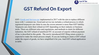 gst refund on export | PPTX