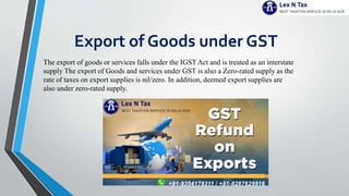gst refund on export | PPTX