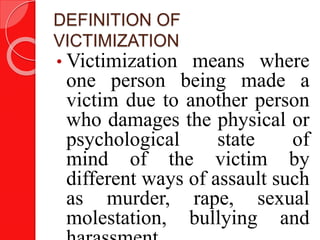 Victimization of women and children | PPT