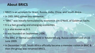 Role of BRICS in Development of International Trade | PPTX | Currencies ...