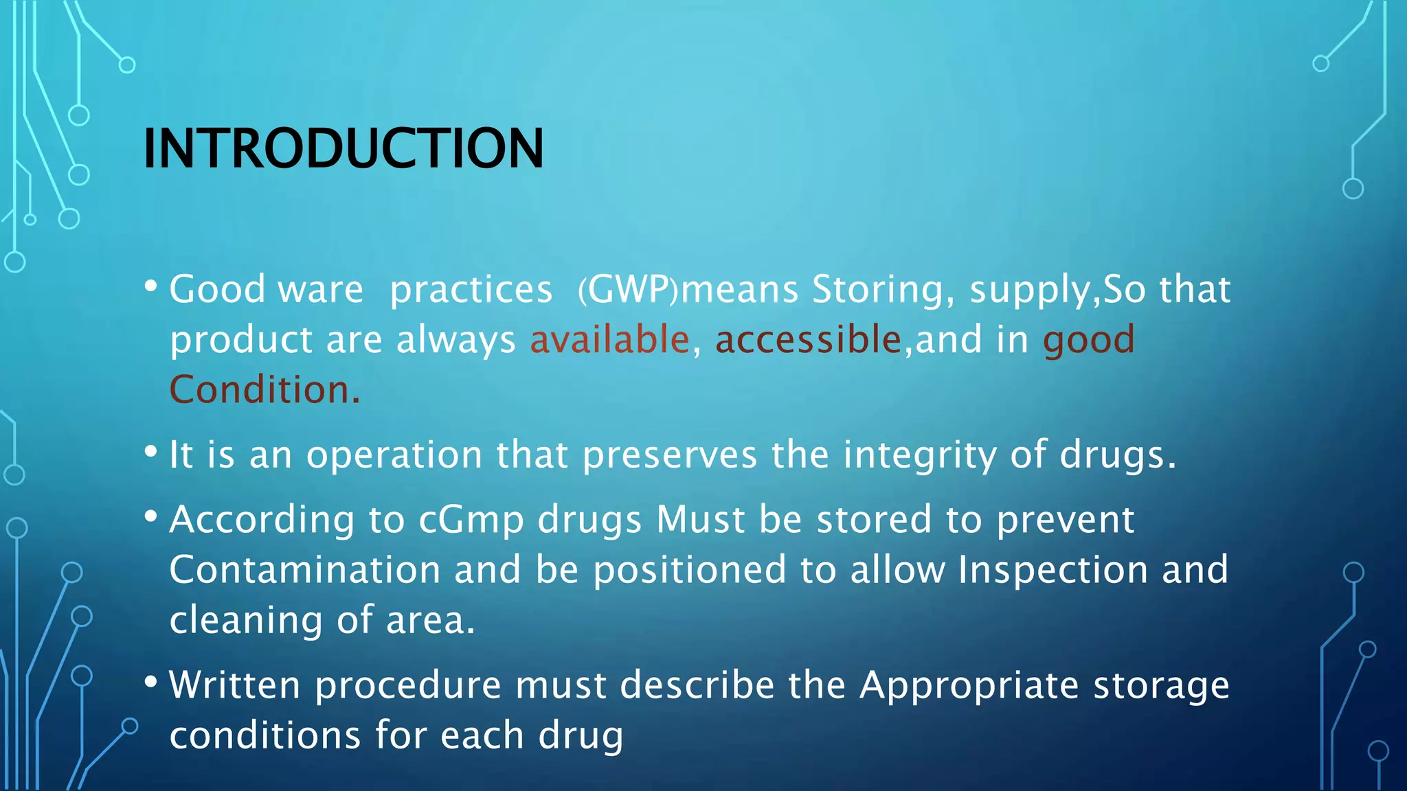 Good ware housing practice (GWP) | PPTX