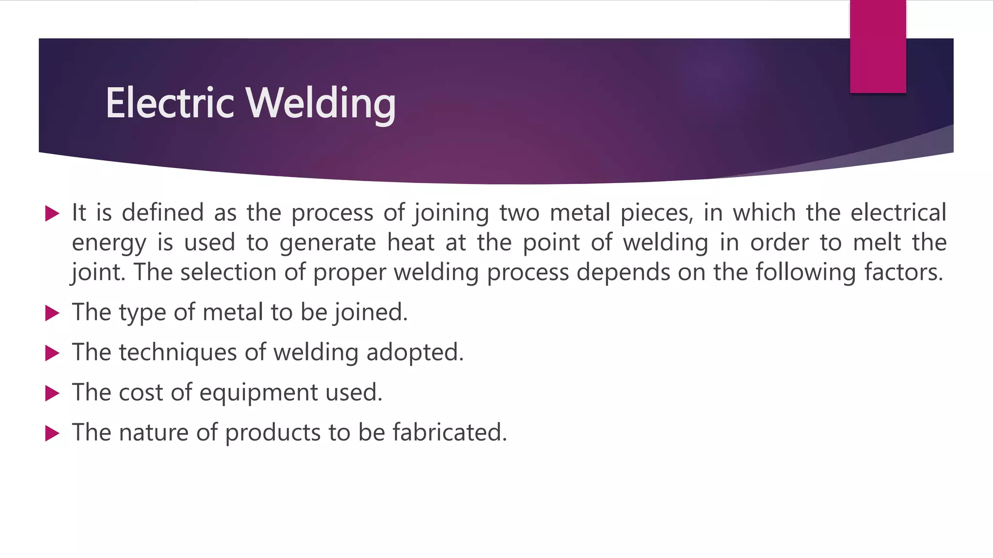 Electric Welding | PPTX