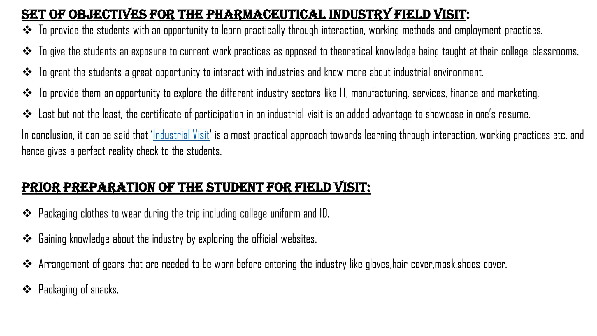 PROJECT REPORT OF INDUSTRIAL VISIT | PDF