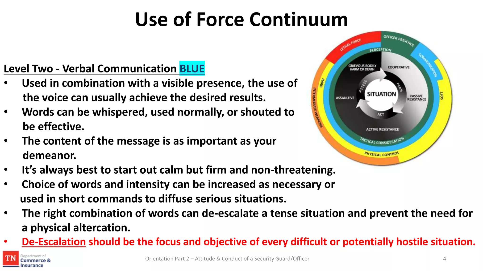 Use of Force Continuum | PPTX