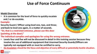 Use of Force Continuum | PPTX
