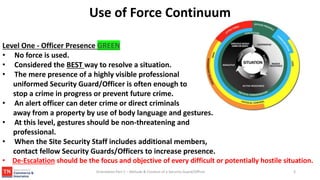 Use of Force Continuum | PPTX