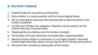 Postnatal Examination | Postnatal Assessment | PPTX