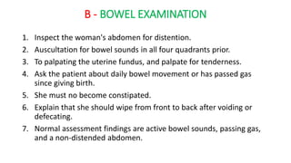 Postnatal Examination | Postnatal Assessment | PPTX