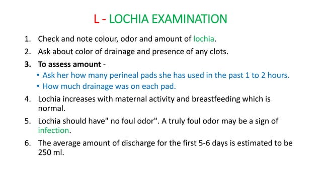 Postnatal Examination | Postnatal Assessment | PPTX
